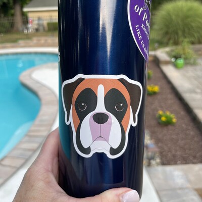 Boxer Dog Head Sticker, Best Friend Gift, Dog Stickers, Cute Stickers ...
