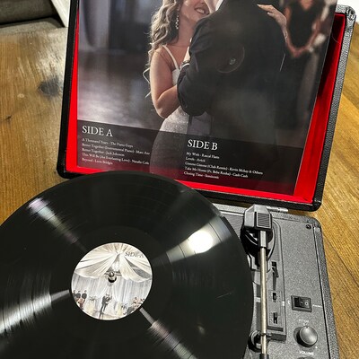 12 Vinyl Record Mixtape Two Sided, Black, Fully Custom Songs Your ...