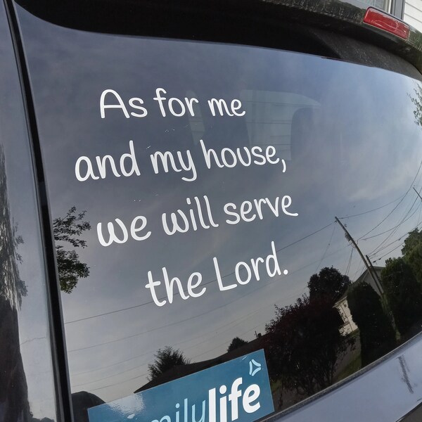 CUSTOM Bible Verse Car Decal - Custom Christian Sticker - Personalized ...