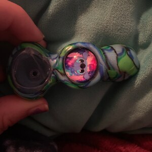 Custom Space Stitch, Glass Smoking Pipe, Girly Pipes, Unique, Glass ...