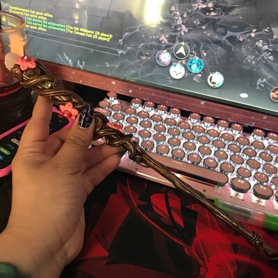 Rose Quartz Crystal Wand fairy Wand-wizard Witch Wand-nature - Etsy