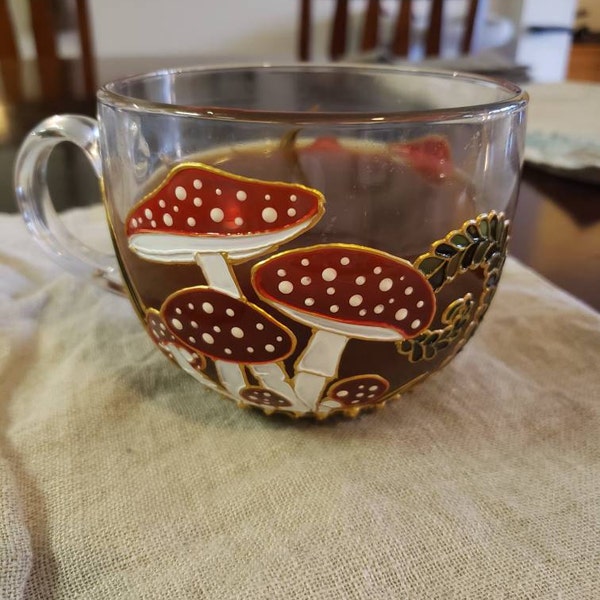 Handmade Toadstool Mug: Personalized Mushroom Tea Cup, Mycologist Gift ...