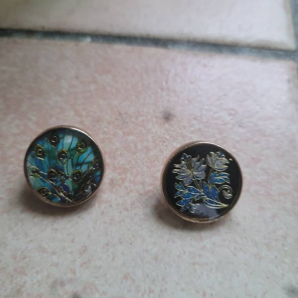 11mm Beautiful Metal Buttons, Matt Gold, Black/gold, Silver or Gold ...