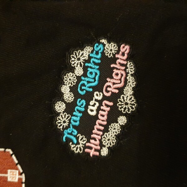 Trans Rights Are Human Rights Patch / Vegan Adhesive / Iron or Sew on ...