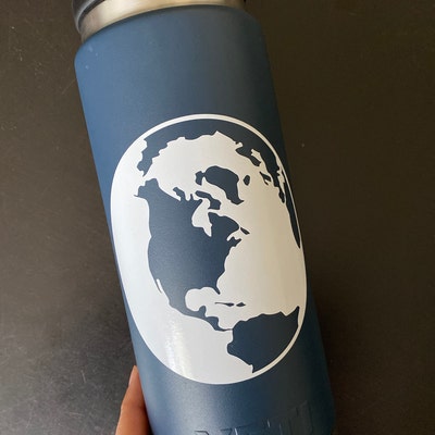 Planet Earth World Globe Vinyl Decal Sticker - Etsy