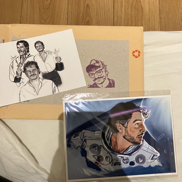 Pedro Pascal ~ Pink Acacius - Print of Original Painting - Etsy