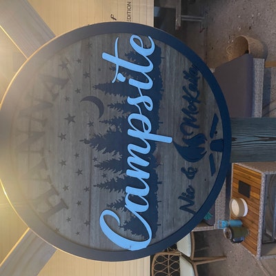 Engraved Camper Sign, Custom Campfire Sign, Welcome to Our Campsite ...