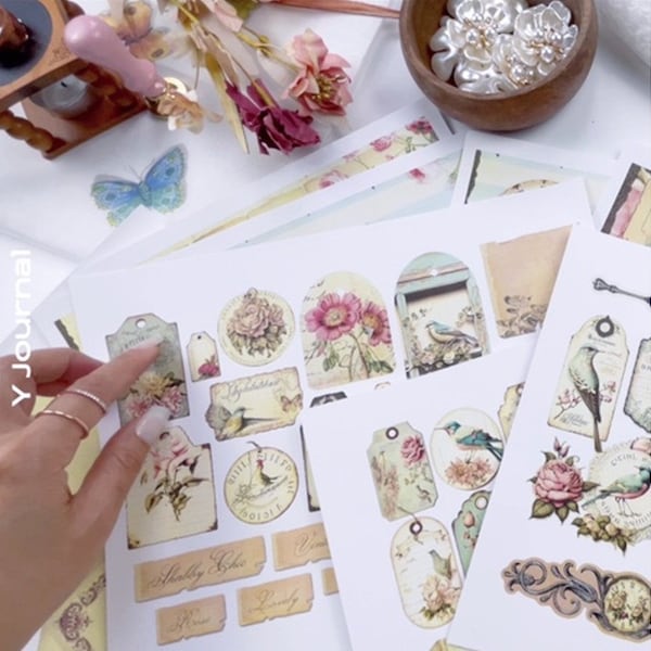 Shabby Chic Junk Journal Kit (printable JPG Pages With Ephemera, Cover ...