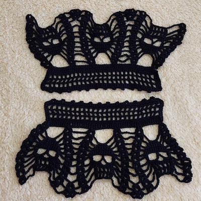 ADVANCED CROCHET PATTERN Gothic Crochet Spiderweb Top, Alternative ...