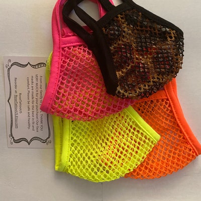 MESH MASKS Cotton-lined or Unlined Face Mask, Double Layer, Made in U.S ...