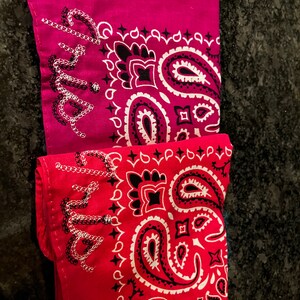 Personalized Bandana, Name Chain Stitch Embroidered Bandana ...