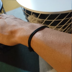 Black String Bracelet, Mens Bracelet, Men's Jewelry, Gift for Him ...