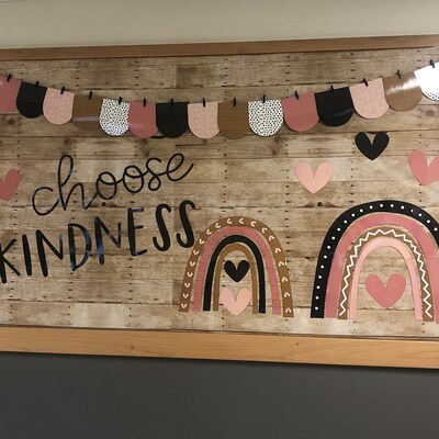 Kindness Matters Boho Themed Bulletin Board Kit - Etsy
