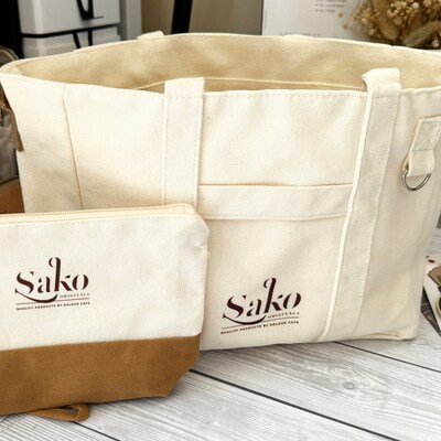 Planner Tote Bag Canvas Tote Bag Minimalist Kolour Kaddy Kolour Kase ...