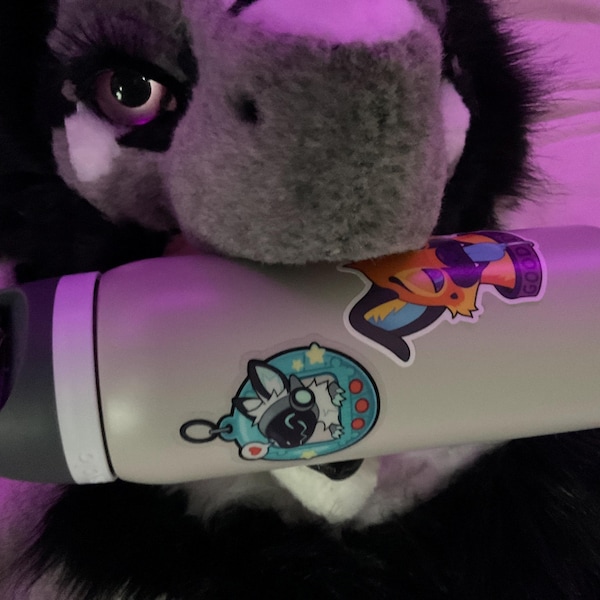 Virtual Pet Robot Sticker | Furry Protogen Tamagotchi Sticker - Etsy