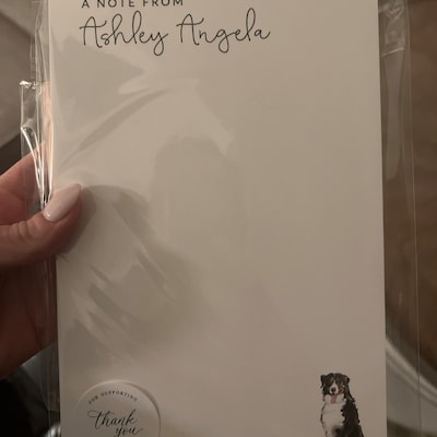 Personalized Dog Animal Notepad Stationery, A Note From Notepad With ...