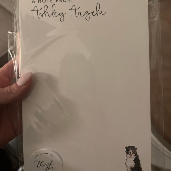 Personalized Dog Animal Notepad Stationery, A Note From Notepad With ...
