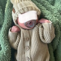 Baby Knit Sweater Romper Long Sleeve Warm Cotton Ribbed Kids Dressy Jumpsuit Romper With Zipper ...