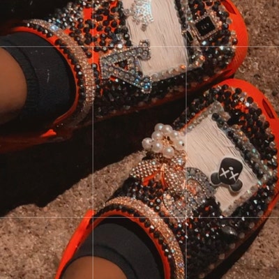 Adult-diamonds & Pearls-custom Embellished Crocs 100% Customizable - Etsy