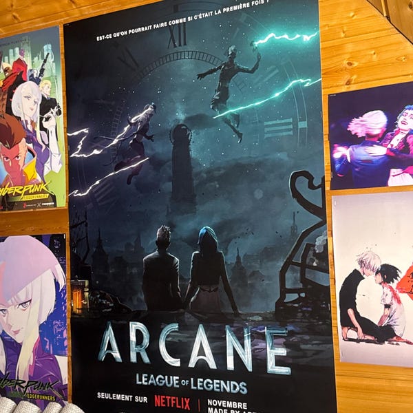 Arcane Poster Set of 6, Arcane Wall Art, Arcane Jinx Poster, Arcane ...