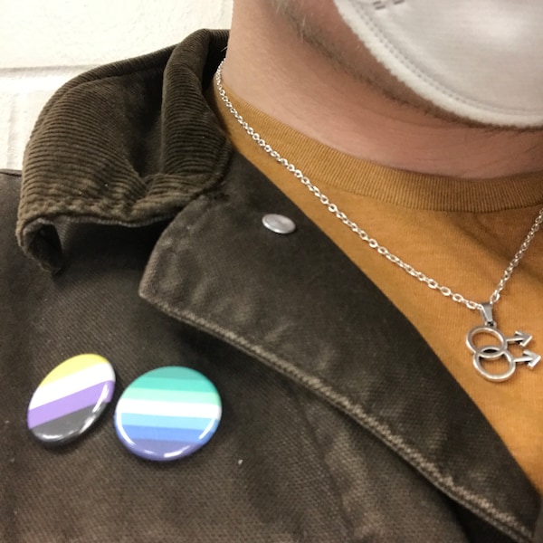 Gender Nonbinary Pride Flag Pin Badge Pinback Button ~ 1" Pin 1.5" Pin ...