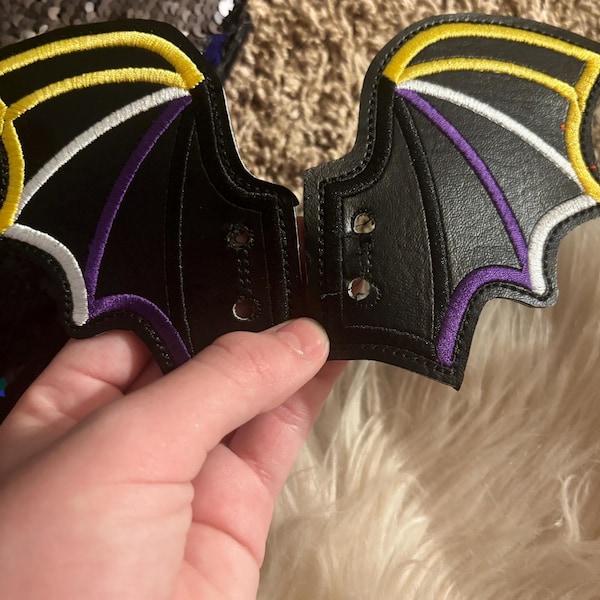 Rainbow Pride Bat Shoe Wings/ Fits Adult and Child Shoes or Boots or ...
