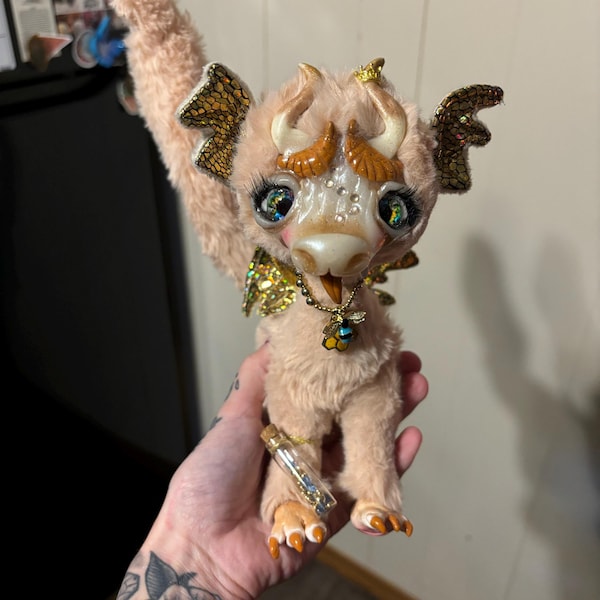 Cat Kitten White Fantasy Magical Doll Creature Ooak Toy Plush Animals ...
