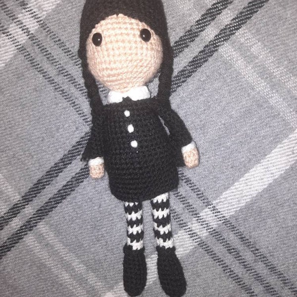 Wednesday Addams Crochet Doll Pattern - Etsy