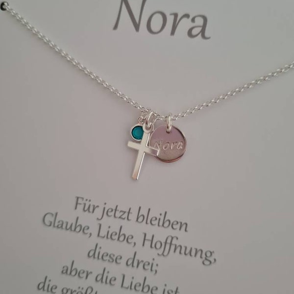 Christening Chain Girl MY BAPTISM | CROSS | Chain With Engraving ...