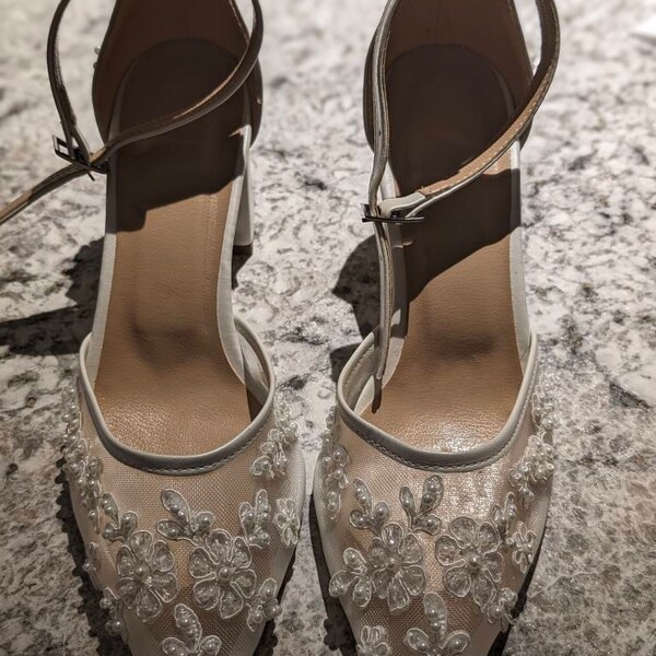 Stone Embellished , Ivory , Lace Wedding Shoes , Bridal Shoes - Etsy