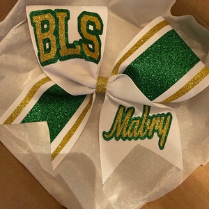 The ULTIMATE Custom Glitter Monogrammed Cheer Bow - Etsy