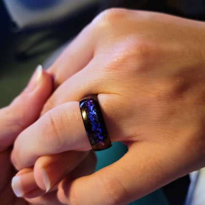 Orion Nebula Ring, Tungsten Outer Space Ring, 8mm-6mm-4mm Man Woman ...