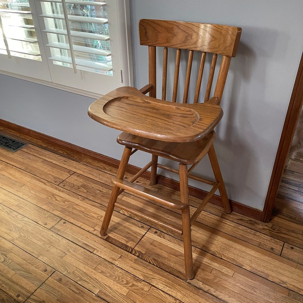 Vintage Wooden High Chair, Jenny Lind, Antique High Chair, Vintage High ...