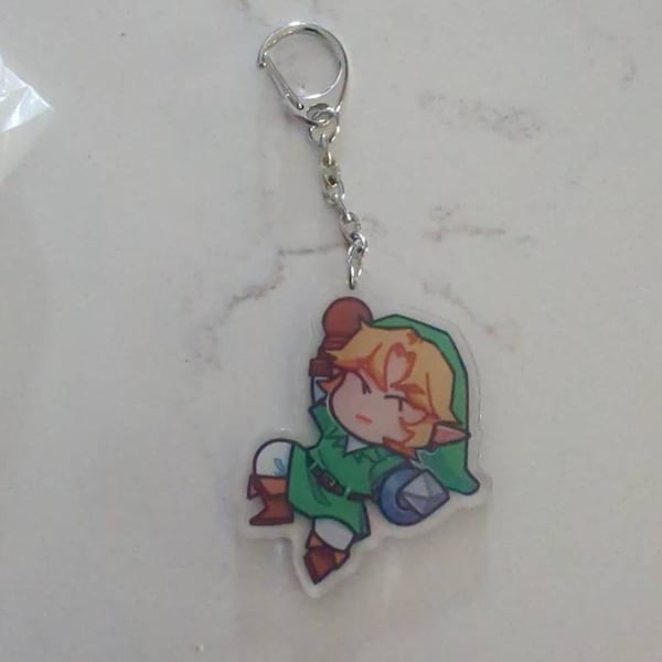 Legend of Zelda Hanging Link Charms | Acrylic | Keychains - Etsy