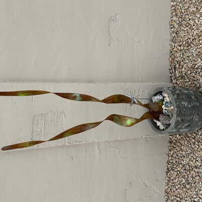 Marsh Grasses Garden Abstract Sculpture From Rust Metal. - Etsy