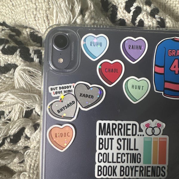Book Boyfriend Conversation Heart Stickers - Etsy