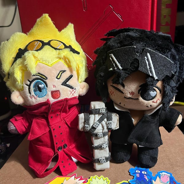 Trigun 98' Vash + Wolfwood Plush 15cm - Etsy