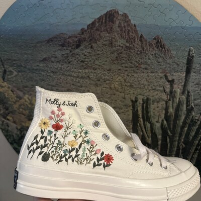 Custom Embroidered Converse High Tops/ Custom Converse Chuck Taylor ...