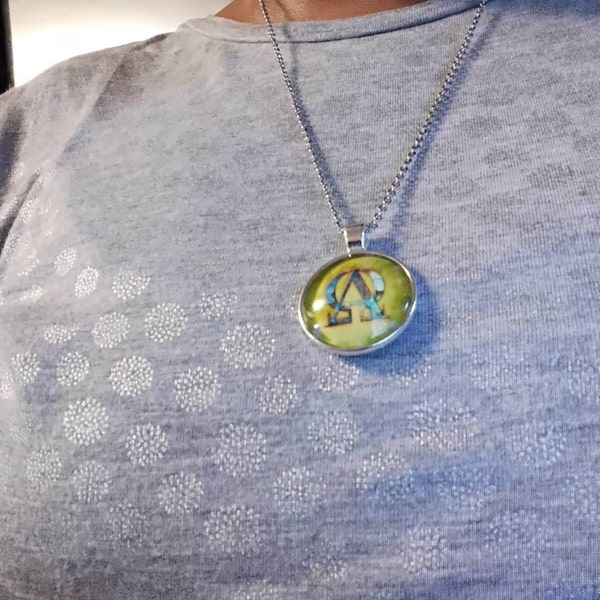 The Alpha and Omega Symbols Necklace Christian Catholic Medal ...