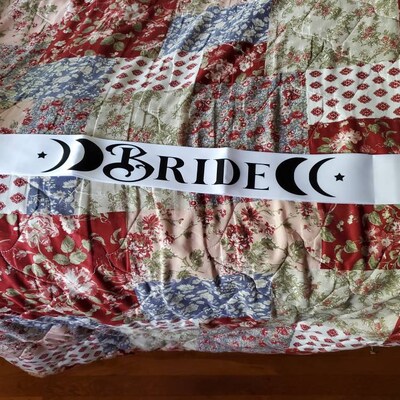 Halloween Bride to Besash, Gothic/emo Bride Sash, Bachelorette Sash ...