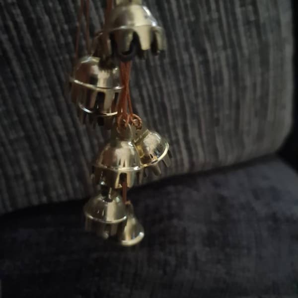 5 Large Rustic Hanging Cow Bells Decor, Rounded Top Antique Style ...