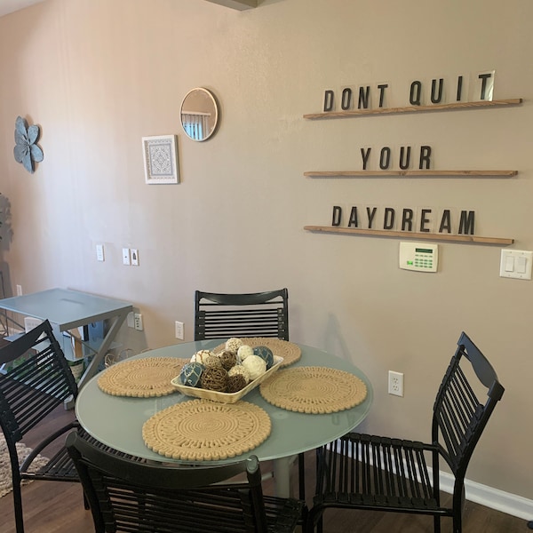 Letter Ledge Set With Acrylic Letter & Number Pack | 40" Letter Ledges ...