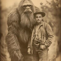 Personalized 1890s Explorer Portrait With Cryptid, Custom Historical ...