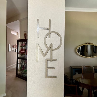 Vertical Home Sign, Metal Home Sign, Entryway Wall Decor , Vertical ...