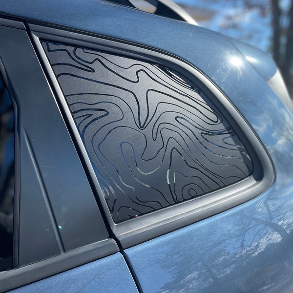 Fits 2014-2022 Jeep Cherokee Topographical Window Vinyl Decal 2014 2015 ...