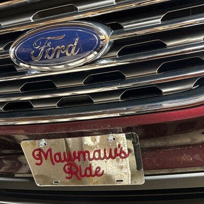 Monogram License Plate Chrome, Monogram Car Tag, Chrome Monogram ...