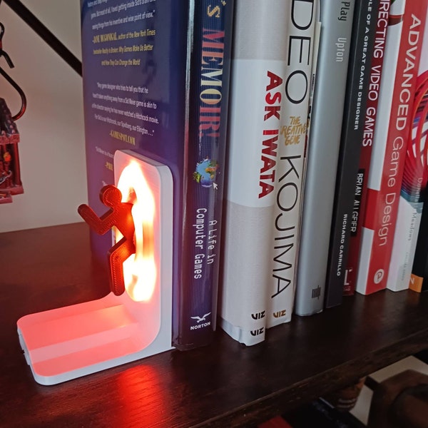 Pair of LED Light up Portal Bookends (portal 2) - Aesthetic and Stylish ...