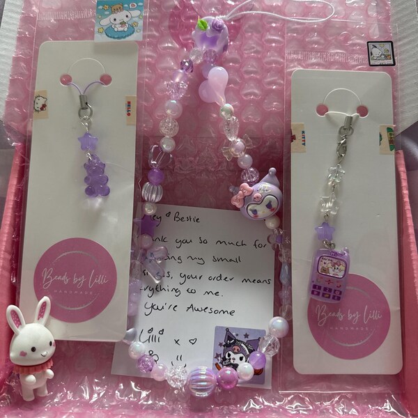 A Box of Cuteness Handmade Kawaii Bead Kits, Hearts, Stars, Flowers ...