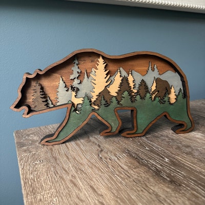 Fish Layered 3D Art Decor, Fathers Day Gift, Man Cave Decor, Fishing ...