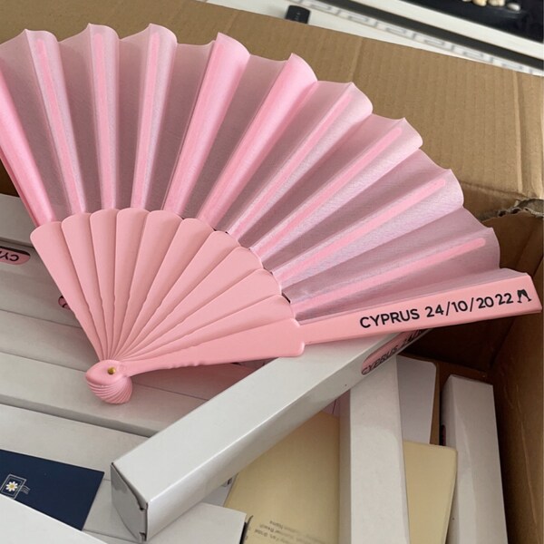 Personalised Pink Hand Fan, Hen Party Fan, Bridal Party Favours for Hen ...